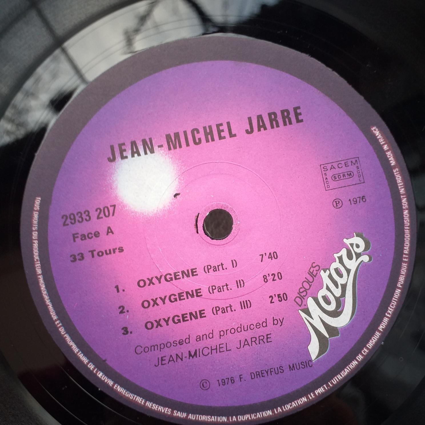 Jean Michel Jarre – Oxygene Disc VINIL LP VG VG+ – Hifi Audio Mix