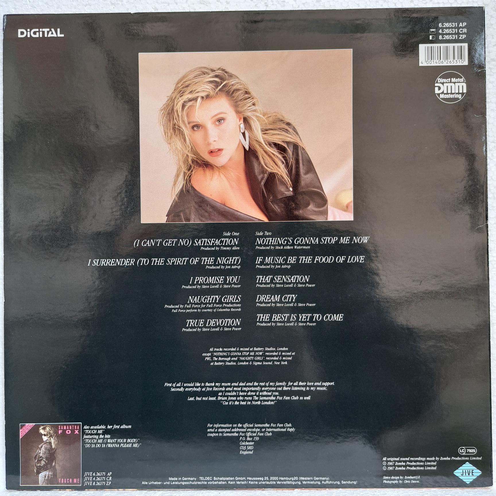 Samantha Fox – Samantha Fox Disc VINIL LP VG+ – Hifi Audio Mix