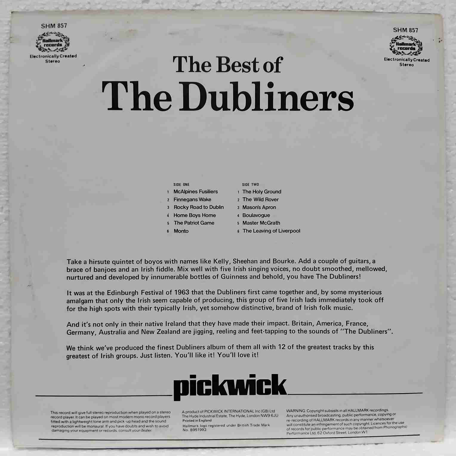 The Dubliners – The Best Of The Dubliners Disc Vinil LP | Disc Vinil ...