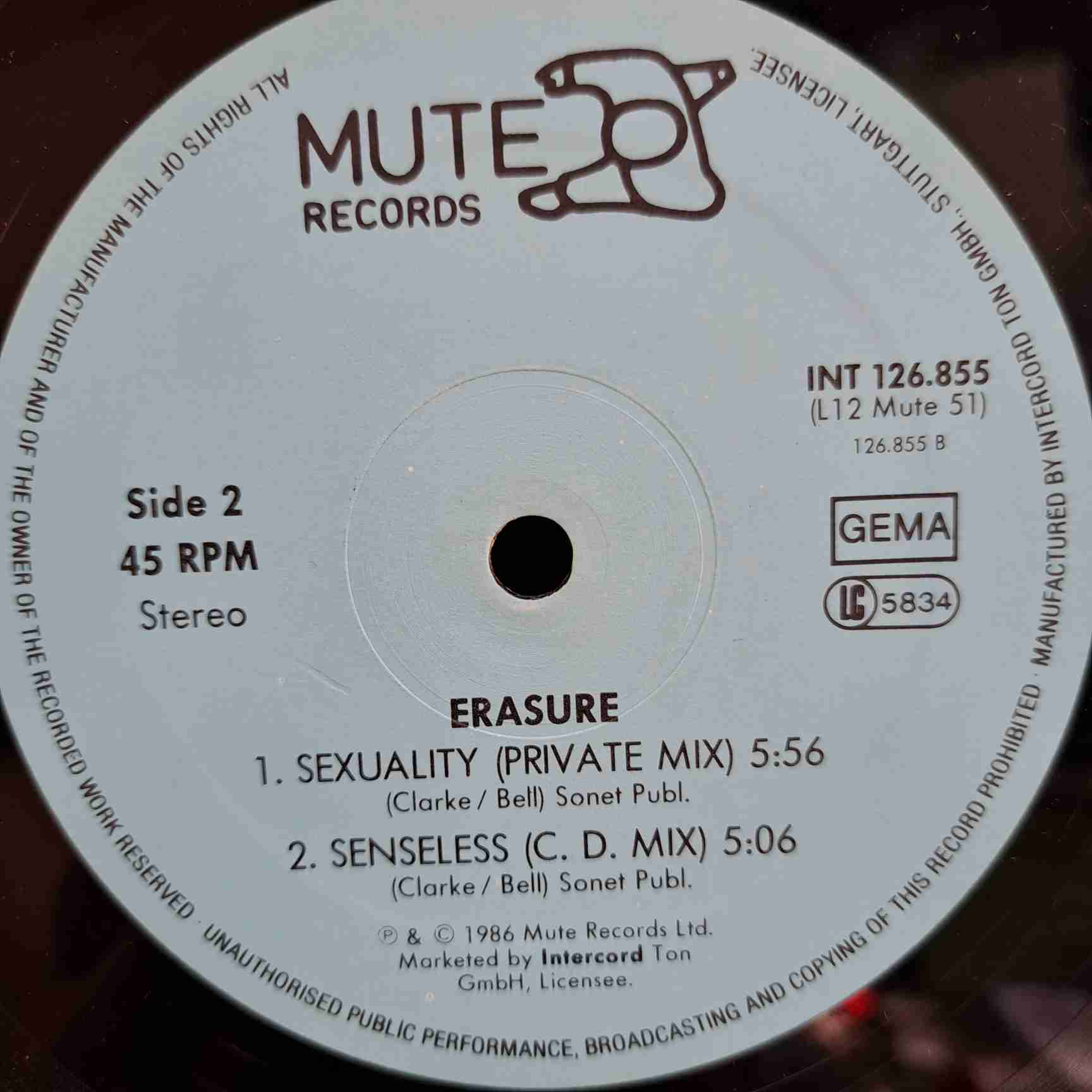 Erasure – Sometimes (Shiver Mix) Disc VINIL maxi – Hifi Audio Mix