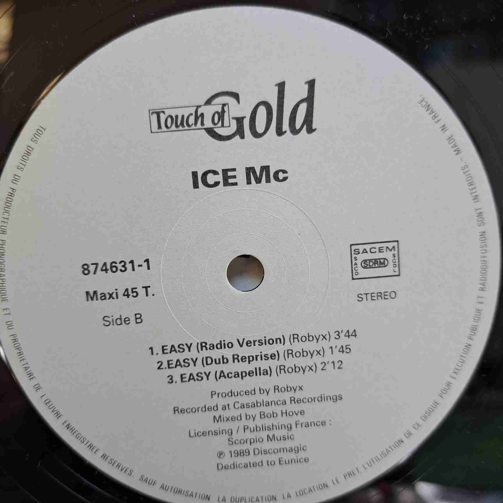 ICE MC – Easy Disc VINIL maxi - Hifi Audio Mix