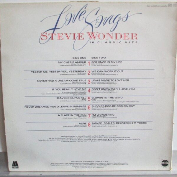Stevie Wonder – Love Songs – Hifi Audio Mix
