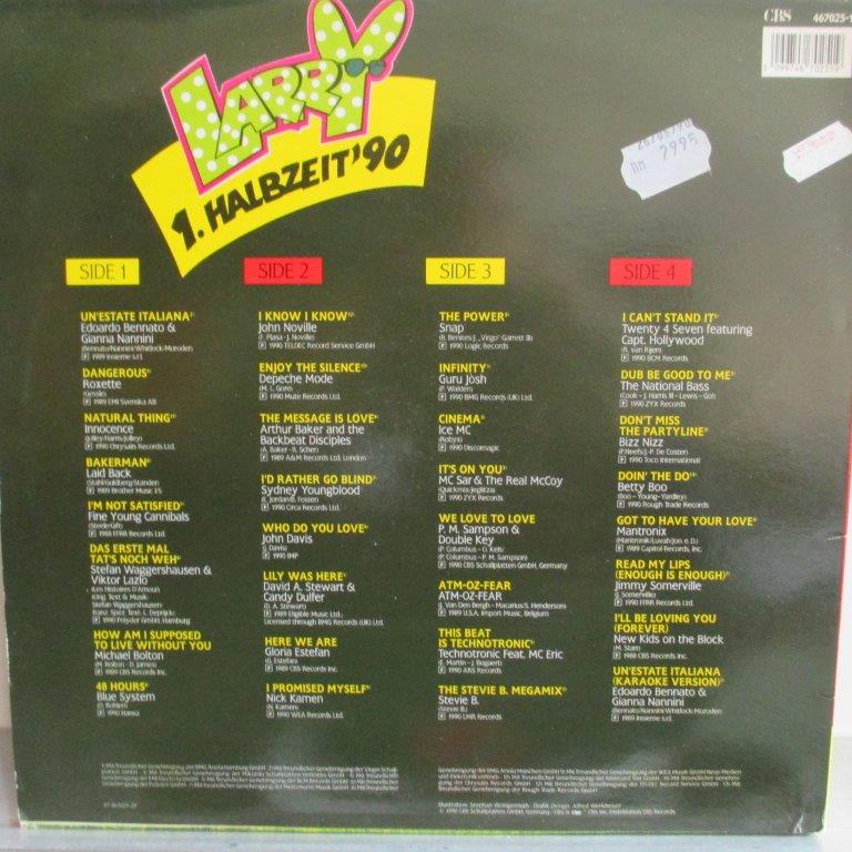 Various Artists – Larry – 1. Halbzeit ’90 2LP : Laid Back, Roxette, FYC ...